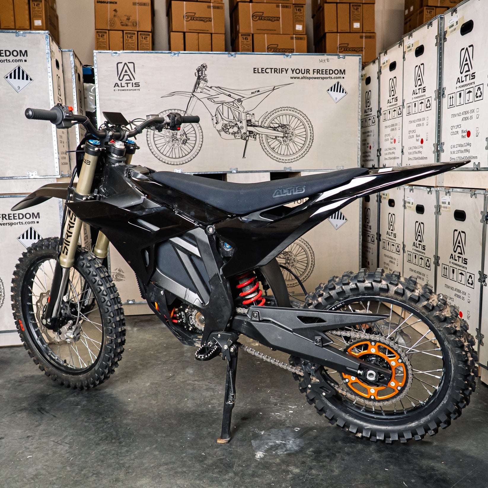 Altis Sigma OMega | 144V 60KW Electric Motocross Bike for Racing – REVRides
