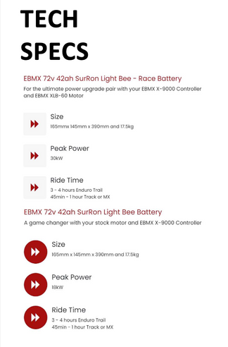 EBMX High Power Batteries for Sur Ron LBX – REVRides